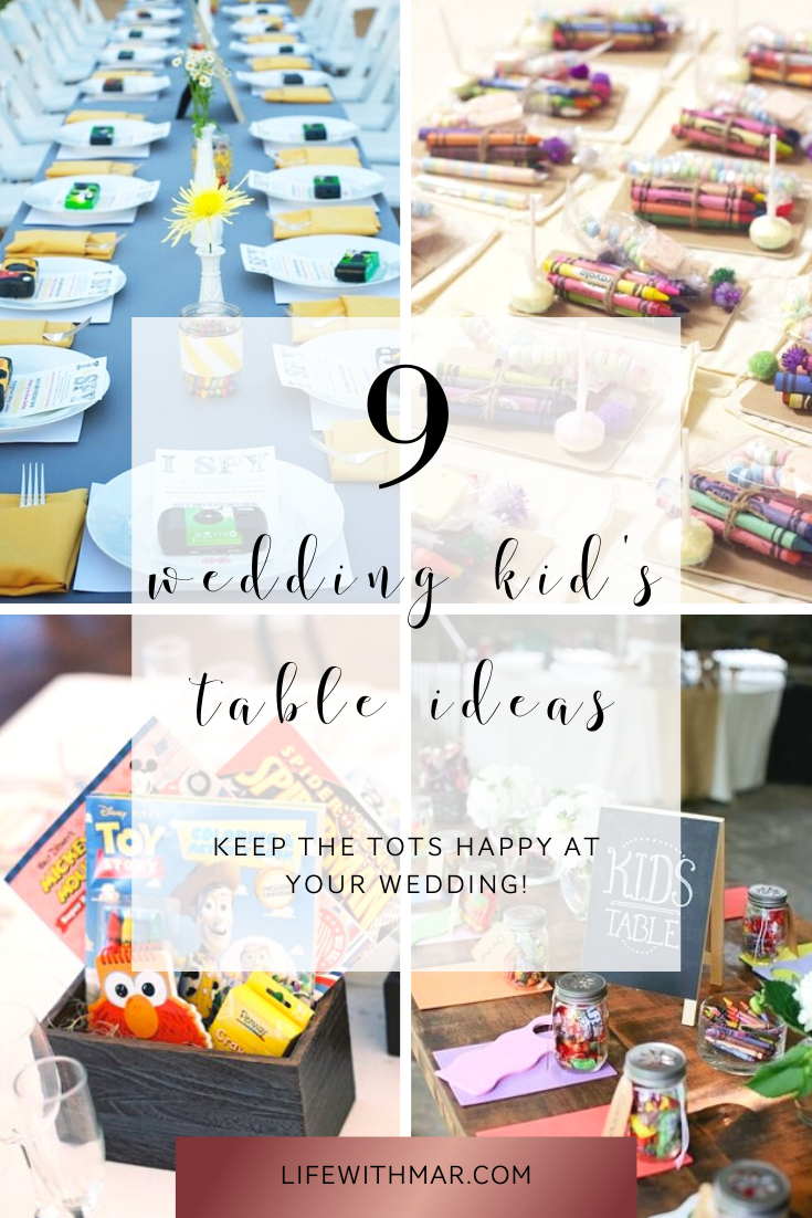 Cute Wedding Kids Table Ideas: Activities, Food and Coloring Books!