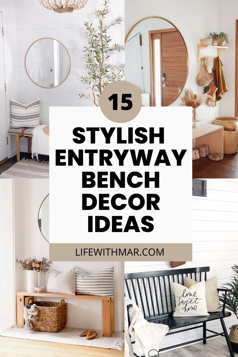 15+ Stylish Entryway Bench Decor Ideas - Life with Mar
